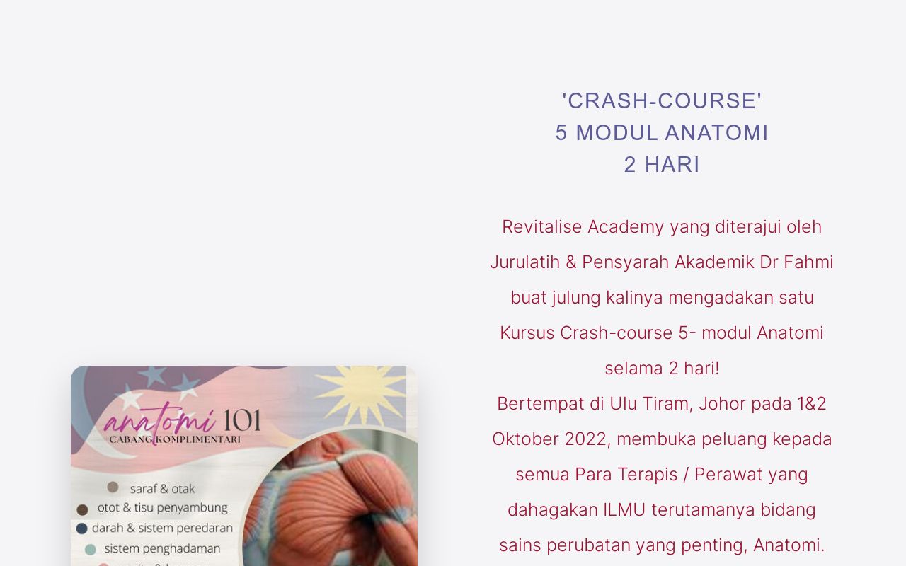 CRASH COURSE 5- MODUL ANATOMI